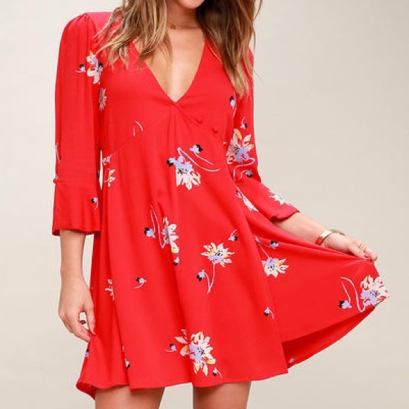 Free People | Dresses | Free People Time On My Side Floral Print Dress ...